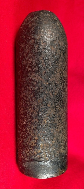 Federal 3-Inch Parrott Case-Shot Artillery Shell with Scarce Brass Band ...
