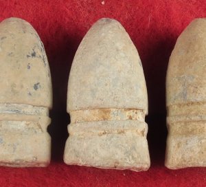 Five .58 Caliber Confederate Gardner Bullets