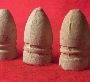 Five .58 Caliber Confederate Gardner Bullets