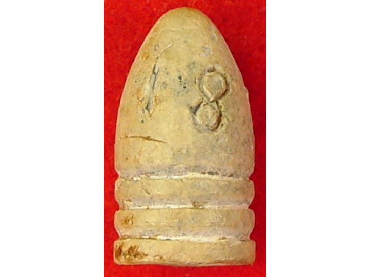 Carved .54 Cal. Bullet - Dated "1875"
