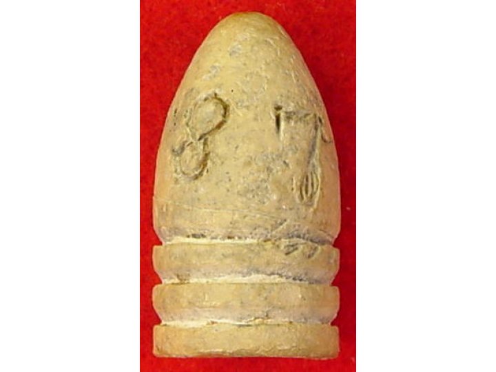 Carved .54 Cal. Bullet - Dated "1875"