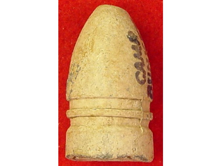 Confederate .58 Caliber Gardner Bullet with Mac Mason Writing