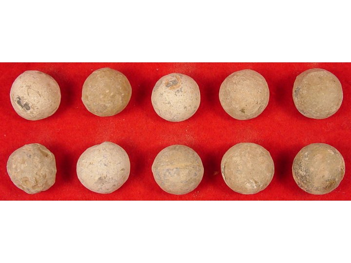 Ten .69 Caliber Round Balls