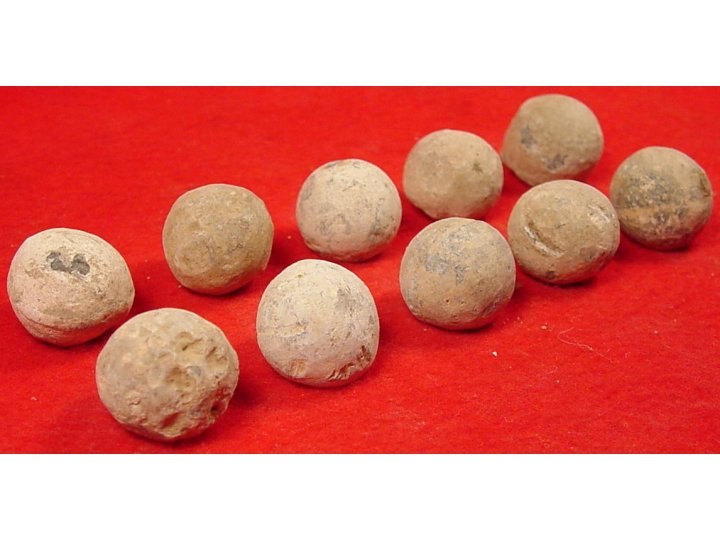 Ten .69 Caliber Round Balls
