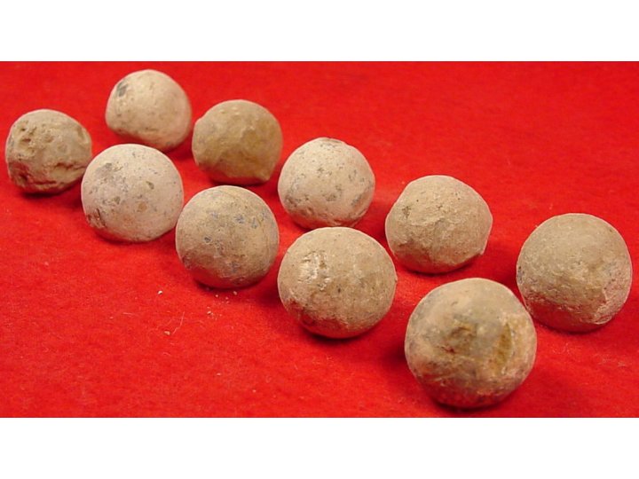 Ten .69 Caliber Round Balls