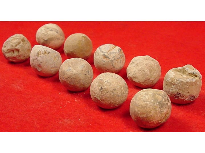 Ten .69 Caliber Round Balls