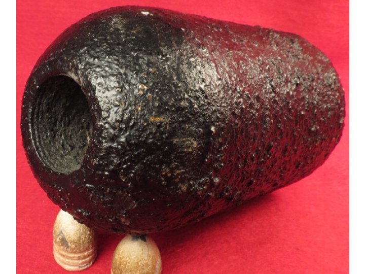 Fired 3 Inch Schenkl Case-Shot Artillery Shell Fragment - Front Section