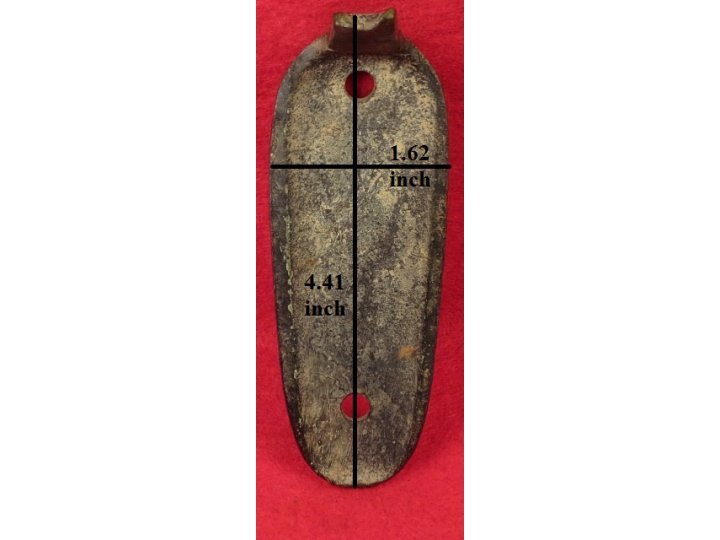 Confederate Brass Firearm Butt Plate - Marked "CS" - Enfield Pattern