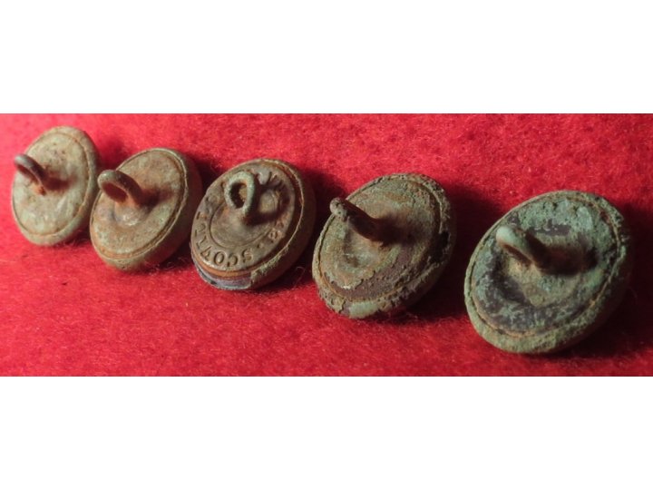 Five US General Service Eagle Cuff Buttons