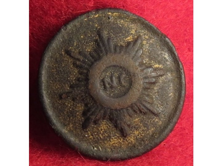 North Carolina Sunburst Button - NC 14 - Scarce 17 MM Size