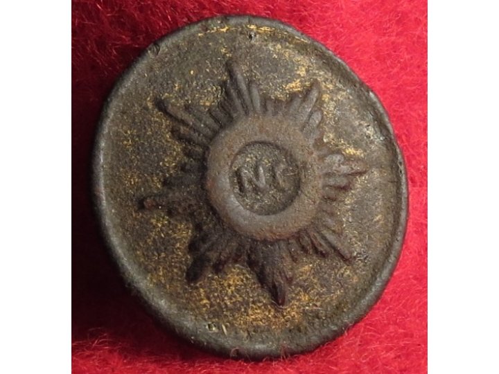 North Carolina Sunburst Button - NC 14 - Scarce 17 MM Size