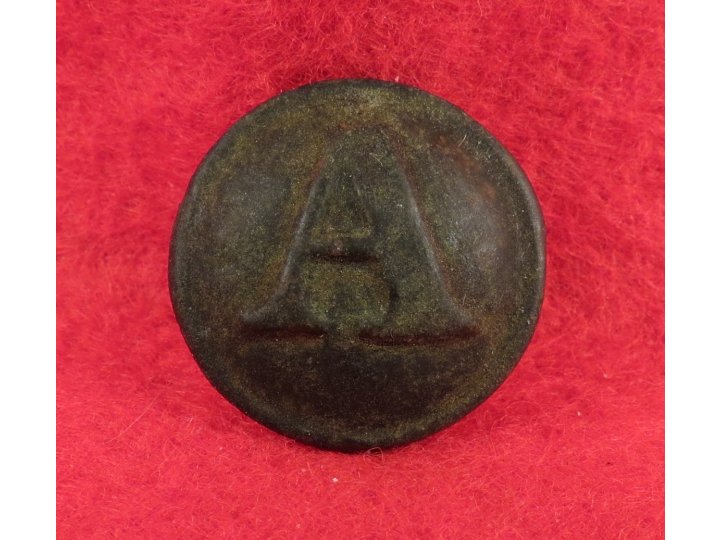 Confederate Artillery "Block A" Coat Button