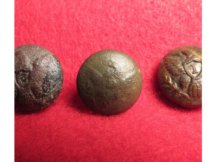 Five Federal Cuff Buttons - Artillery, Cavalry, Dragoon, Infantry, Rifleman