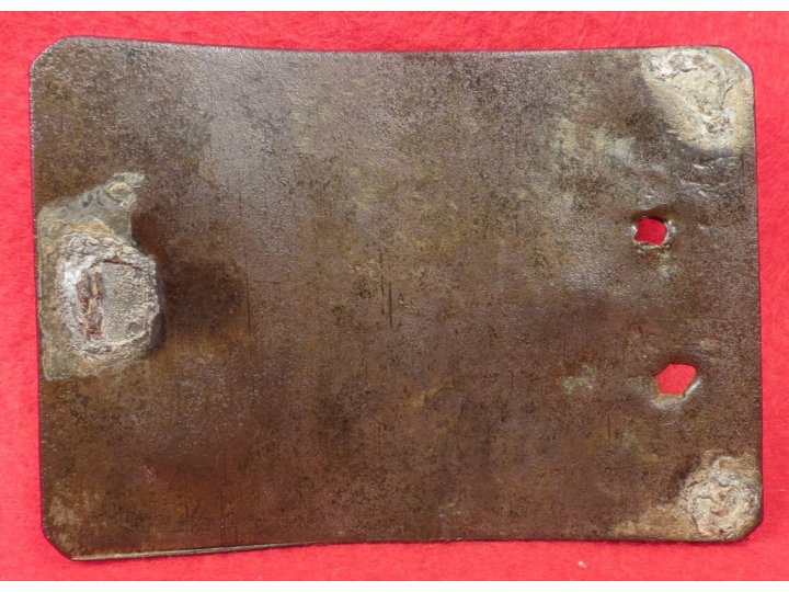 Confederate "Clip Corner" Belt Buckle with Field Modification