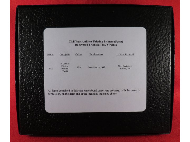 Four Cannon Friction Primers